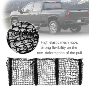 Cargo Net Trunk Bed Organizer, Cargo Storage Mesh Net, Mesh Storage Net with 4 Metal Hooks, Heavy Duty Cargo Net Car Storage Accessories Suitable for Car, SUV, Van, Pickup, Truck