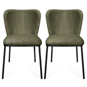 SIMTONAL Kitchen Chairs Set of 6, Mid Century Modern Dining Chairs, Green