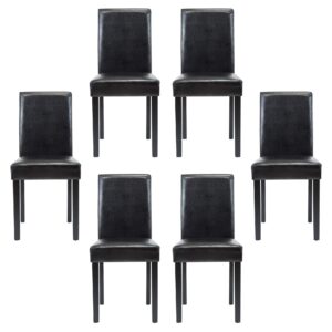 thksbought modern pu upholstered dining chairs elegant design dining room chairs (black set of 6)