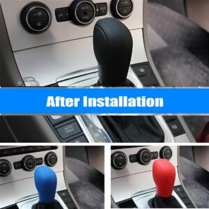 AICEL 2 Pcs Car Gear Shift Knob Cover, Elastic Silicone Car Automatic Shift Protector Cover, Universal Anti-Slip Auto Knob Gear Stick Protector for Men Women, Vehicle Accessories