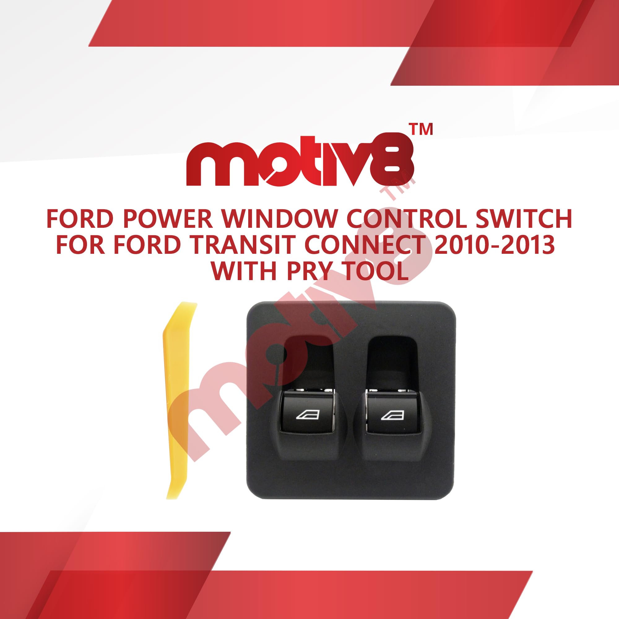 Motiv8 Ford Power Window Control Switch – Fits 2010-2013 Ford Transit Connect with Pry Tool | Replaces 9T1Z-14529-A, 9T1Z14529A, SW-7261, SW7261, DWS785 & 1S14142