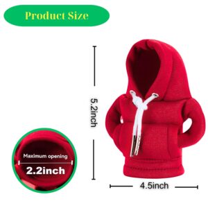 BACHTUTAI Gear Shift Hoodie, Hoodie Car Gear Shift Cover, Shifter Hoodie, Car Shifter Stick Protector Decoration. Car Novelty Decoration Gift for Family (Red).