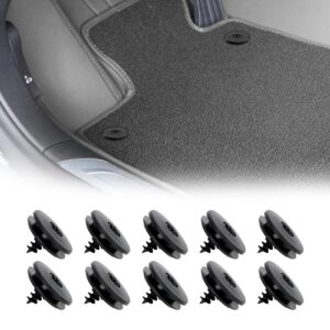 10pcs car floor mat clips, rotating lock clips, floor mat holder clips, car carpet clips holder clamps, car foot rest clips, floor mat securing set suitable for car truck suv rv van