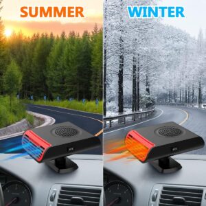 UMUACCAN Car Heater,2024 New Upgrade 12V 150W Car Heater,Portable Car Heater and Defroster,Car Heater that Plugs Into Cigarette Lighter,Window Defroster for Car, SUV, Trucks