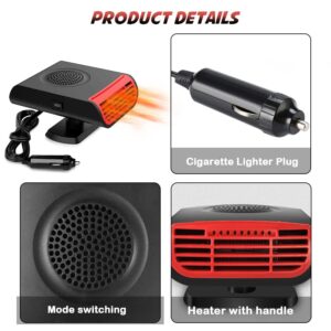 UMUACCAN Car Heater,2024 New Upgrade 12V 150W Car Heater,Portable Car Heater and Defroster,Car Heater that Plugs Into Cigarette Lighter,Window Defroster for Car, SUV, Trucks