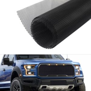 trimmable car grill mesh,aluminum alloy automotive grilles,universal mesh grill insert fits for front bumper hood air vents spoiler automotive exterior accessories