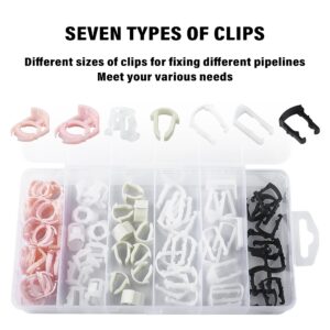 70PCS Car Fuel Line Clips,7 Size Nylon Fuel Line Repair Kit Replacement 3/8" & 5/16" Fuel Line Clamp,Durable Fuel Hose Retainer Clips Compatible with Ford GM Chrysler