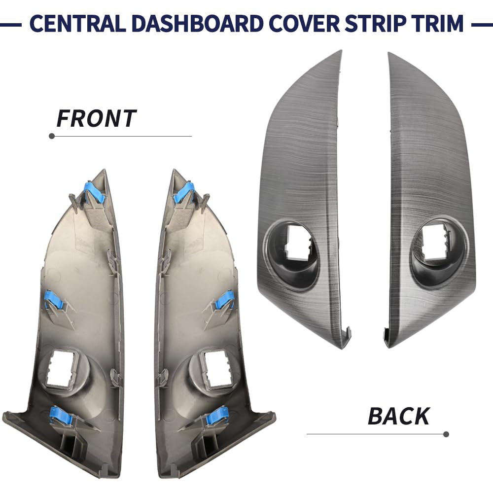 Magimaker Central Dashboard Cover Strip Trim Center Instrument Cluster Panel Trim 55413-42070-B0 55412-42060-B0 Compatible with Toyota RAV4 Base Limited EV Sport 2006 2007 2008 2009 2010 2011 2012