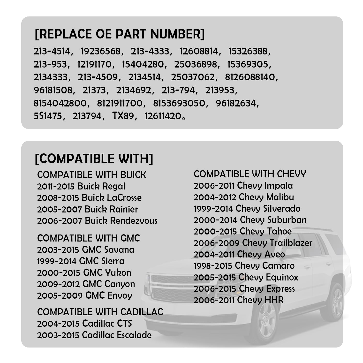 Engine Coolant Temperature Sensor,Standard OEM#213-4514 12608814 Coolant Temp Sensor Compatible with GMC Cadillac Buick Chevy,Ideal Automotive Replacement ECT Sensor Accessories