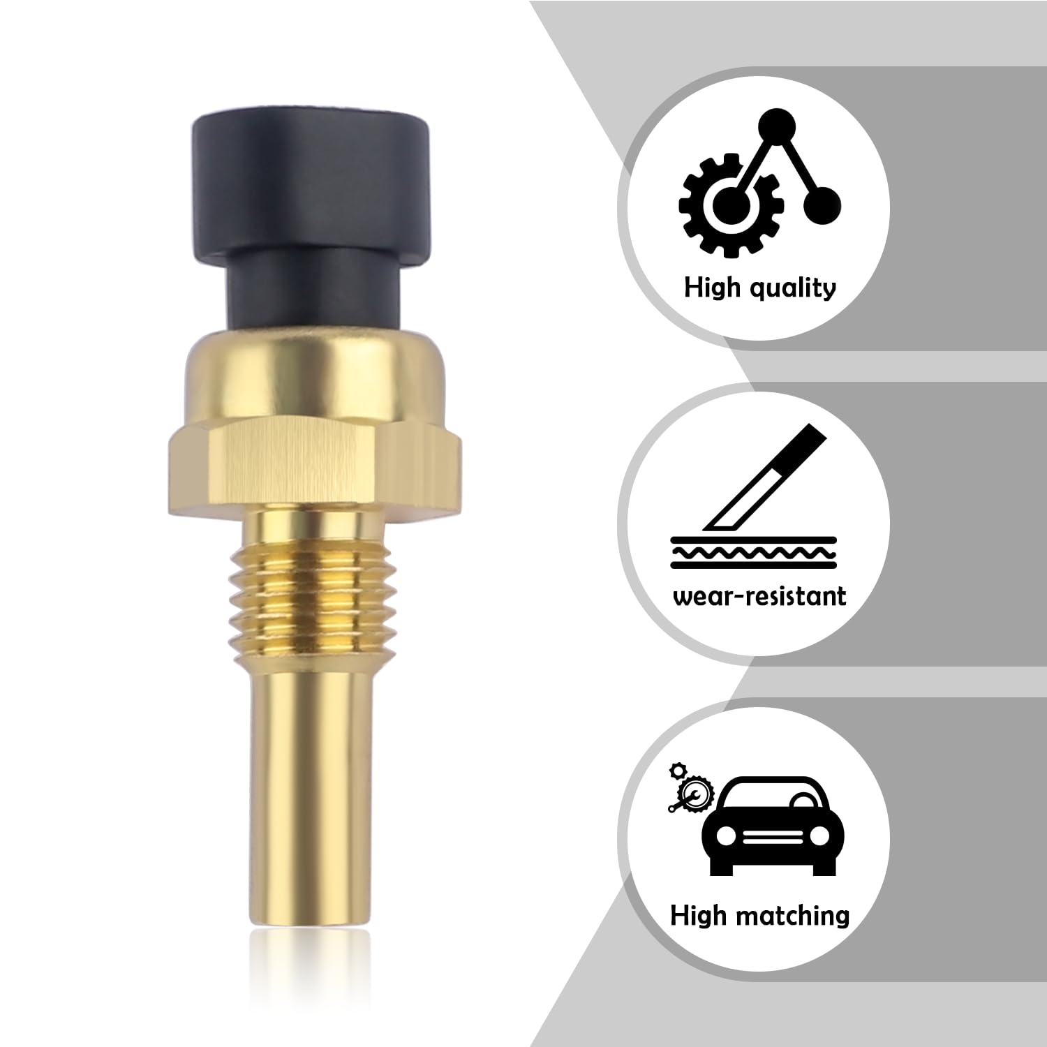 Engine Coolant Temperature Sensor,Standard OEM#213-4514 12608814 Coolant Temp Sensor Compatible with GMC Cadillac Buick Chevy,Ideal Automotive Replacement ECT Sensor Accessories