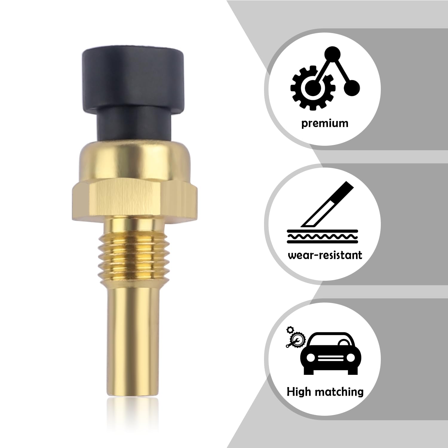 Engine Coolant Temperature Sensor,Standard OEM#213-4514 12608814 Coolant Temp Sensor Compatible with GMC Cadillac Buick Chevy,Ideal Automotive Replacement ECT Sensor Accessories