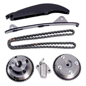 loosoo timing chain kit 24321-2e000, compatible with kia soul 2.0l 2012-2013/hyundai elantra 1.8l 2011-2014, w/intake & exhaust vvt gear sprocket 243502e001+243702e000, timing chain tensioner&guide