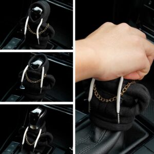 Lohca Car Gear Shift Knob Cover Hoodie, Gear Stick Knobs Cover, Car Shifter Cover, Cute Car Interior Gift and Automotive Accessories