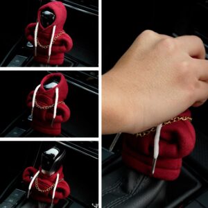 Lohca Car Gear Shift Knob Cover Hoodie, Gear Stick Knobs Cover, Car Shifter Cover, Cute Car Interior Gift and Automotive Accessories