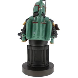 Exquisite Gaming: The Mandalorian: Boba Fett - Original Mobile Phone & Gaming Controller Holder, Device Stand, Cable Guys, Licensed Figure