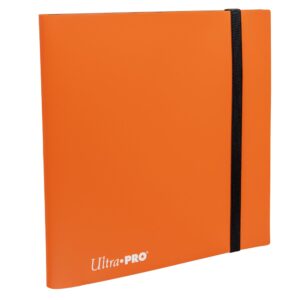 Ultra PRO - Eclipse 12-Pocket Pumpkin Orange PRO-Binder for 480 Cards Standard Size Cards, Protects Collectible Cards, Gaming Cards and Sports Cards In Ultra PRO Deck Protector Sleeves