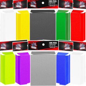 vkshop 1000pcs matte trading card sleeves protector for sports card sleeves and toploader card sleeves fit for collectable gaming cards(colours,66 * 91mm)