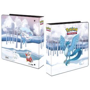 ultra pro - pokémon gallery series frosted forest 2" album - 3 ring binder perfect for protecting large card collection for collectible trading cards, gaming cards, pairs well with 9 pocket pages