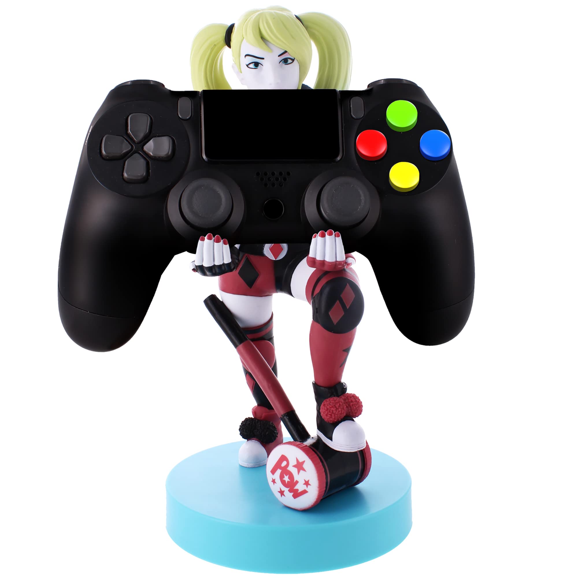 Exquisite Gaming: Warner Bros: Harley Quinn - DC Original Mobile Phone & Gaming Controller Holder, Device Stand, Cable Guys, Licensed Figure