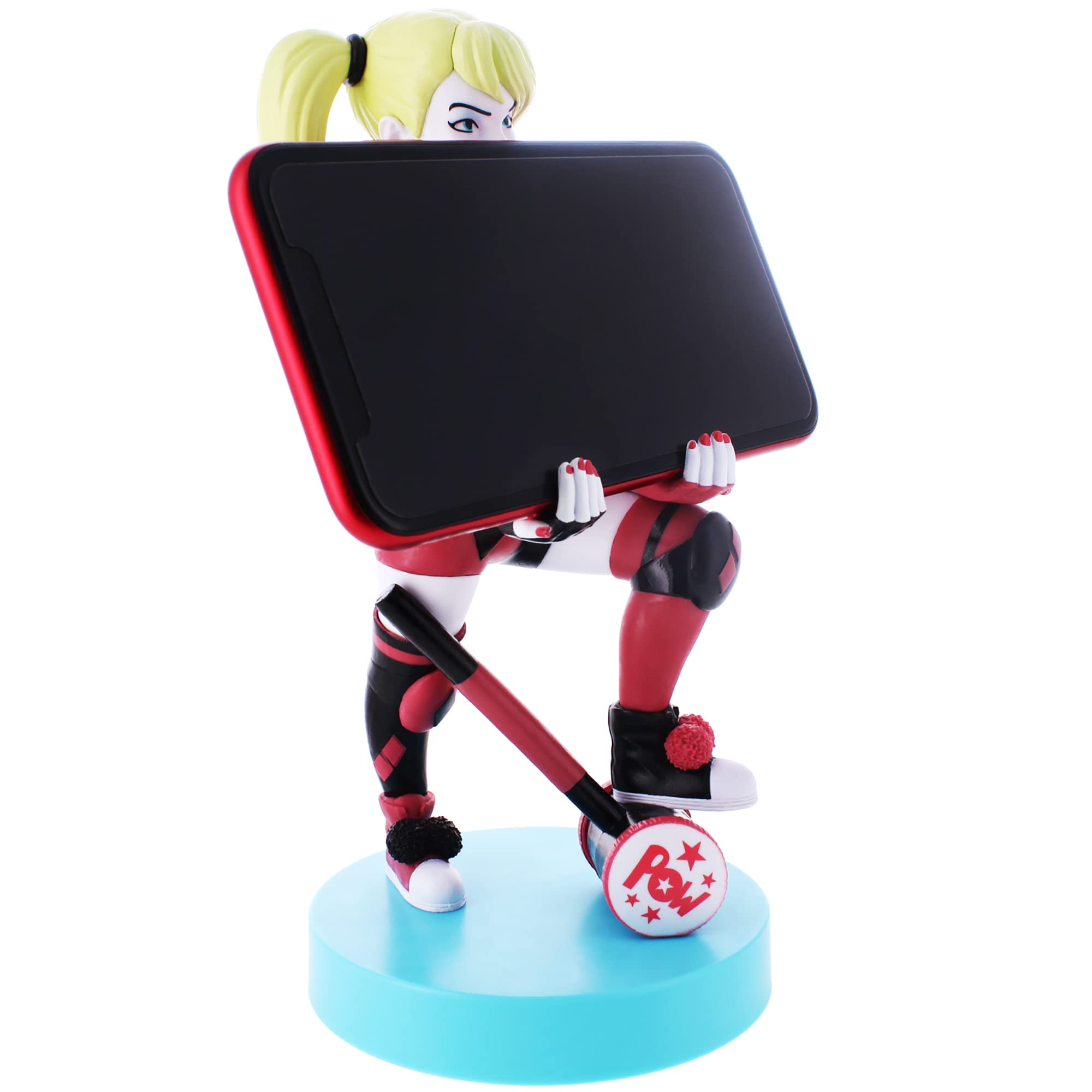 Exquisite Gaming: Warner Bros: Harley Quinn - DC Original Mobile Phone & Gaming Controller Holder, Device Stand, Cable Guys, Licensed Figure