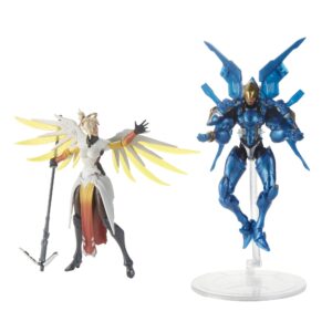 hasbro gaming overwatch ultimates series pharah and mercy dual pack 6-inch-scale collectible action figures with accessories – blizzard video game characters