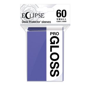 ultra pro - eclipse gloss small sleeves 60 count (royal purple) - protect all your gaming cards, sports cards, and collectible cards with ultra pro's chromafusion technology