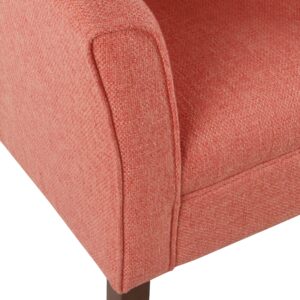 HomePop Barrel Shaped Accent Chair, polyester and wood, Orange