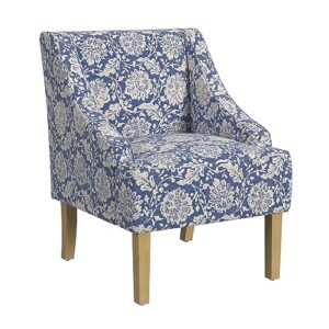 homepop swoop arm chair armchairs, blue floral print