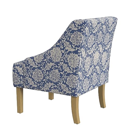 HomePop Swoop Arm Chair armchairs, Blue Floral Print