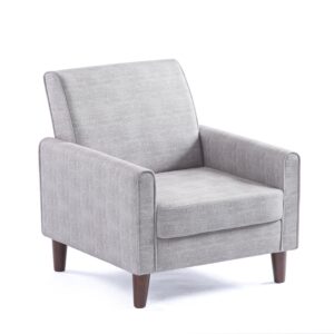 accent chair living room chair versatile accent chair for any occasion experience the comfort solid wood legs and 300lbs weight capacity,light gray