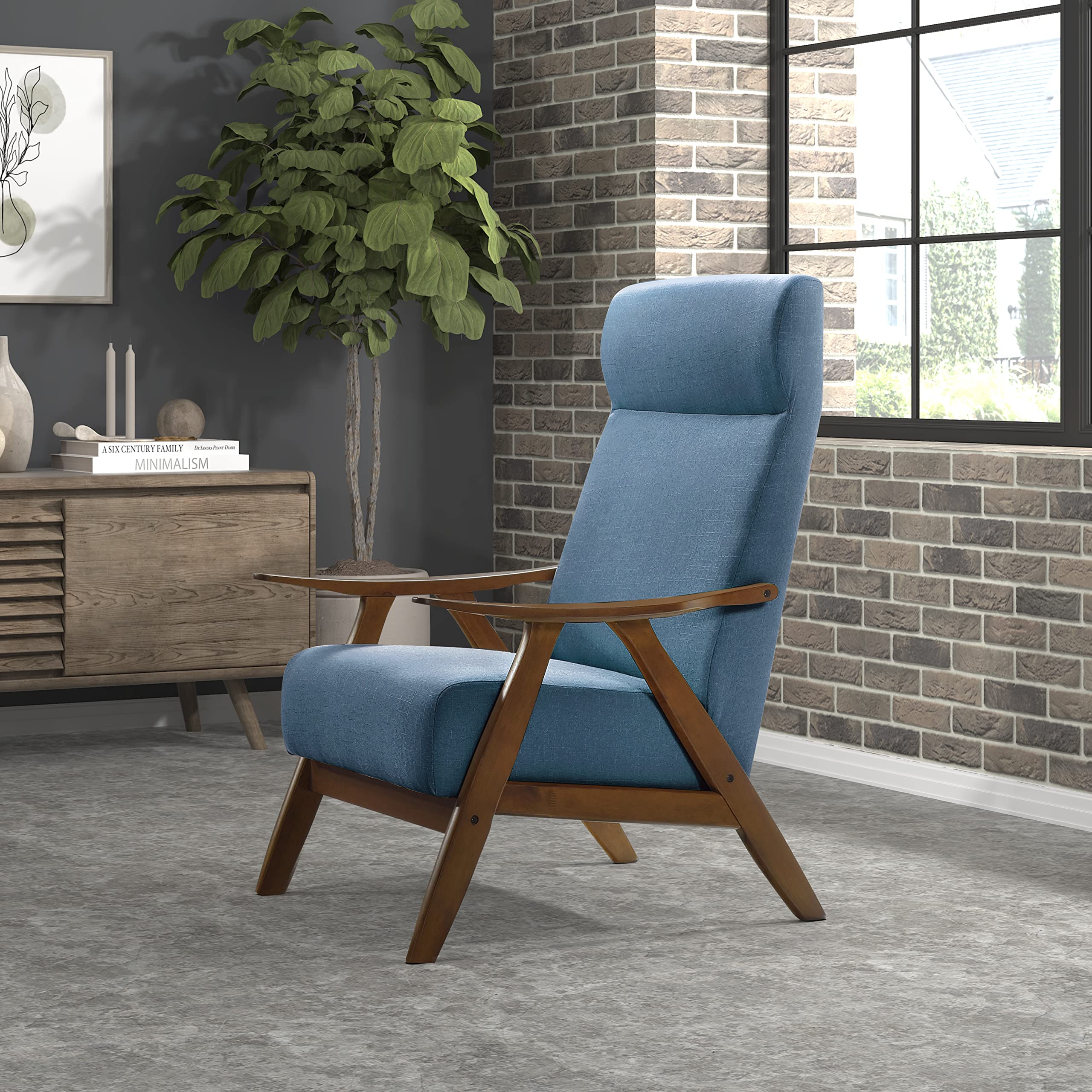 Lexicon Selles Fabric Accent Chair, Blue