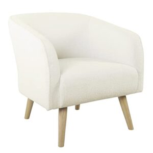 homepop modern swoop accent chair, cream