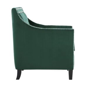 Lexicon Portola Velvet Accent Chair, Green