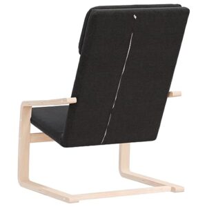 vidaXL Black Fabric Relaxing Chair - Durable polyester upholstery with solid birch wood frame for stability - Comfortable thick padding - Ideal for home, office and restaurant use