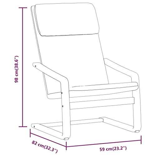 vidaXL Black Fabric Relaxing Chair - Durable polyester upholstery with solid birch wood frame for stability - Comfortable thick padding - Ideal for home, office and restaurant use