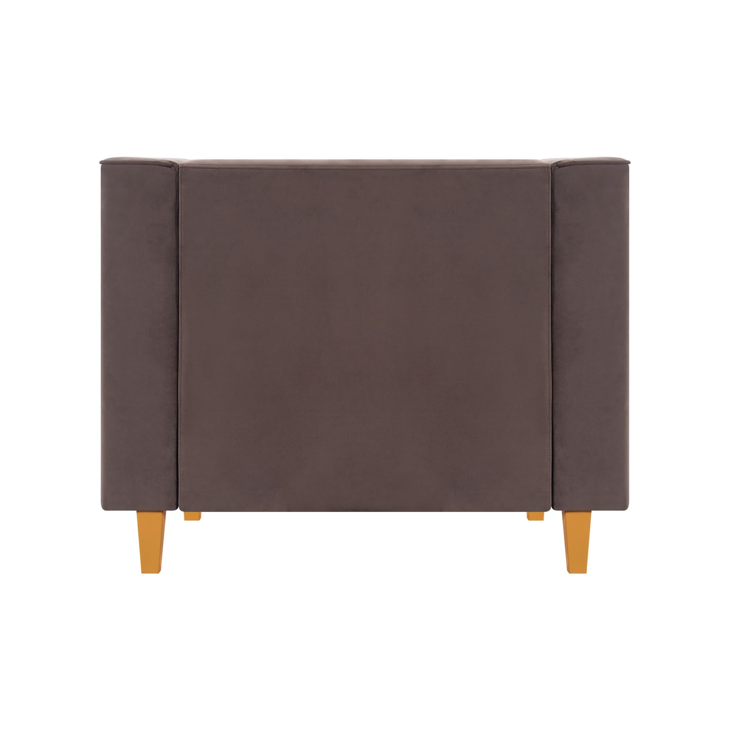 Naomi Home Audrey Velvet Accent Chair for Living Room, Mid Century Chair Arms, Tufted Cushion, Solid Wooden Legs Reading Chairs for Bedroom Comfy - Espresso