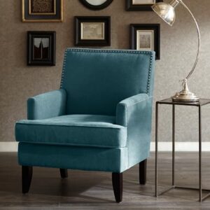 wycian vanity desk chair, blue chair vanity 1pc solid wood capacity 250lb 29.00" l 30.00" w 35.25" h for living room bedroom dining rooms garden boho chair