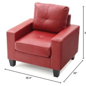 Glory Furniture Newbury Club Chair Red