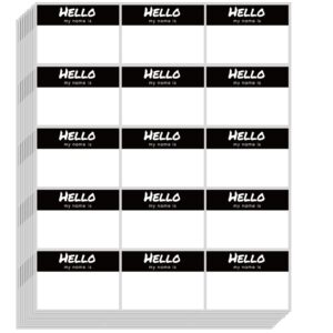 zacool 450 pcs hello name tag stickers (3"x 2") nametags "hello my name is" name tags stickers newborn baby name sticker for themed party family home school office conferences