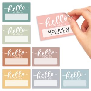 hadley designs 56 colorful hello my name is stickers - self adhesive name tags sticker for kids, name tag stickers for kids name labels for school, nametags labels for classroom labels for teachers