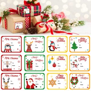 steford christmas self adhesive gift labels,120pcs xmas name stickers tags labels for gifts