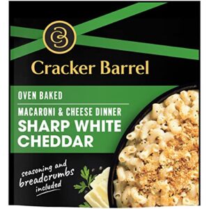 cracker barrel oven baked sharp white cheddar macaroni and cheese dinner (12.3 oz pouch)