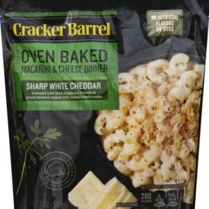 Cracker Barrel Oven Baked Sharp White Cheddar Macaroni and Cheese Dinner (12.3 oz Pouch)