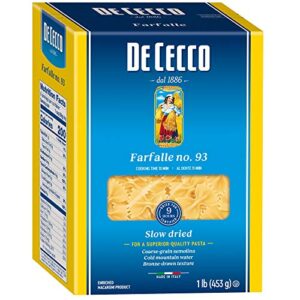 de cecco farfalle pasta, 16 oz