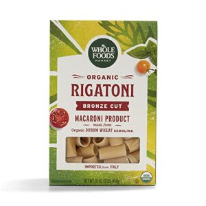 whole foods market, organic rigatoni, 16 ounce