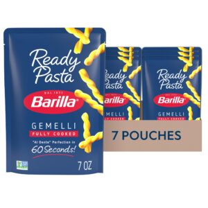 barilla ready pasta, gemelli, 7 oz. pouch (pack of 7)