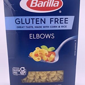 Barilla Gluten Free Pasta Variety Pack- Includes Penne Pasta, Rotini Pasta, and Elbow Macaroni Pasta Noodles. Barilla Pasta Bulk Set by Snackivore (3 x 12oz Boxes).