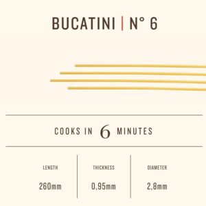 Rummo Italian Pasta Bucatini No.6, Always Al Dente (16 ounce)