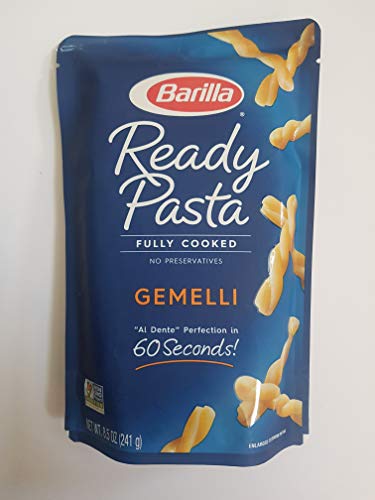 8-pack Variety, Barilla Ready Pasta: 2 pouches each of Rotini, Penne, Elbows, and Gemelli [2020]