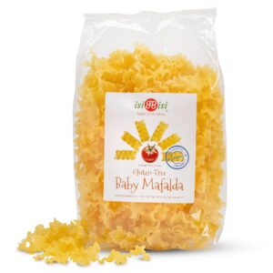 isibisi baby mafalda pasta - mini lasagna noodles made with corn and rice flour - authentic, healthy italian pasta - vegan, non-gmo, organic artisanal pasta in bulk, made in italy (1.25 lb)